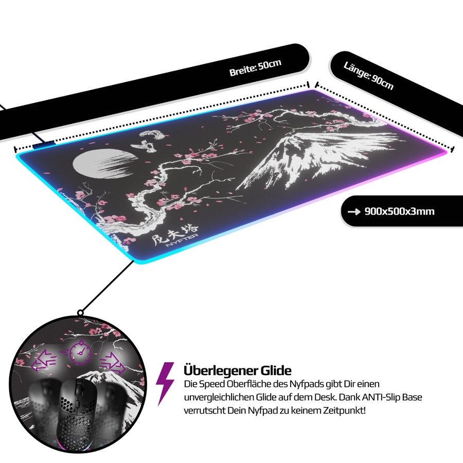 RGB Nyfpad Sakura Premium Gaming Mousepad